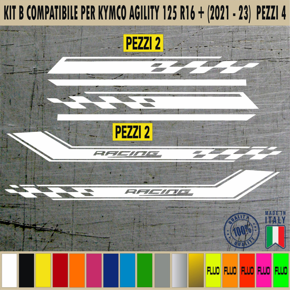 Grafiche stickers adesivi per SCOOTER compatibili per SCOOTER KYMCO ...