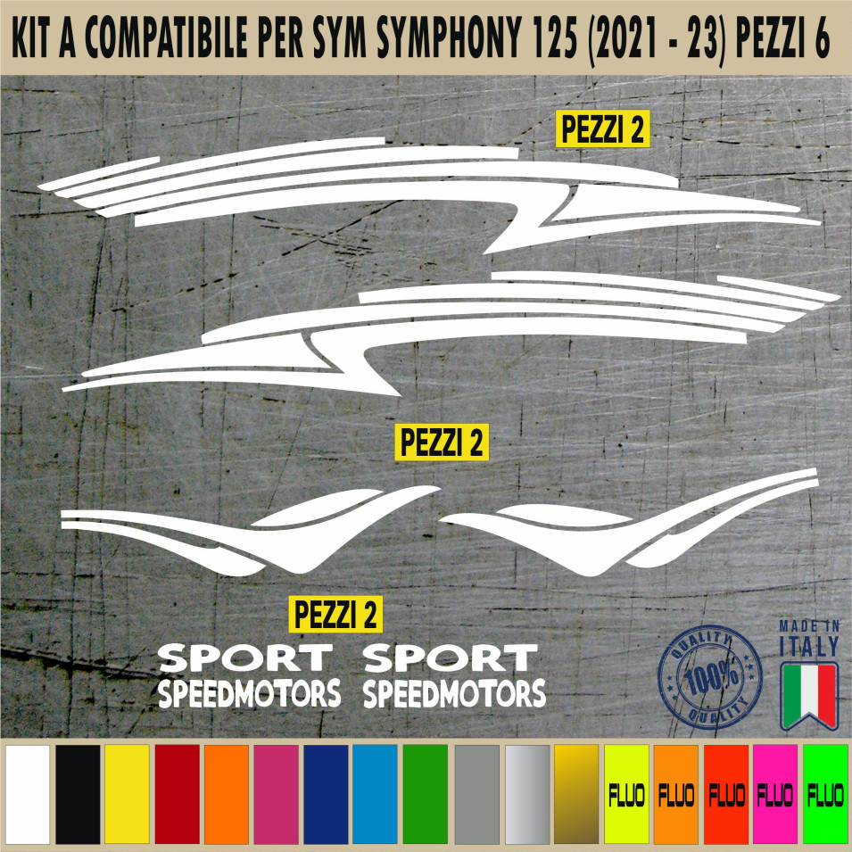 Grafiche stickers adesivi per SCOOTER compatibili per SCOOTER SYM ...